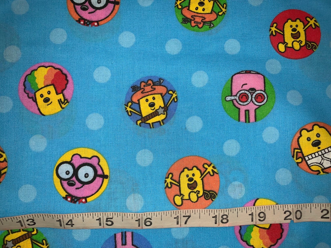 Discontinue Wow Wow Wubbzy Blue Fabric Sold by FQ - Etsy