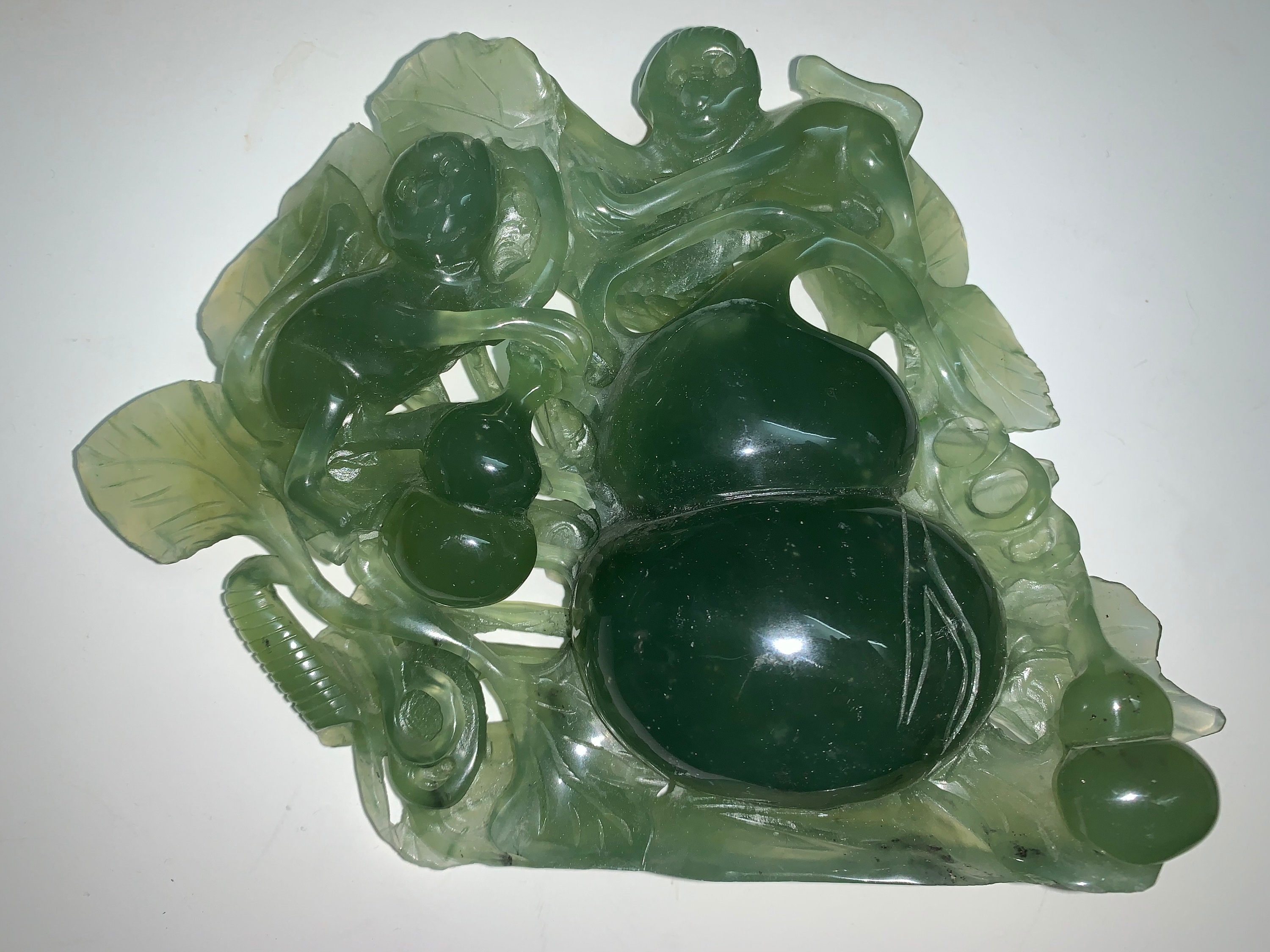 Rare Huge Piece Vintage Old Collectible Jade Jadeite Monkeys - Etsy