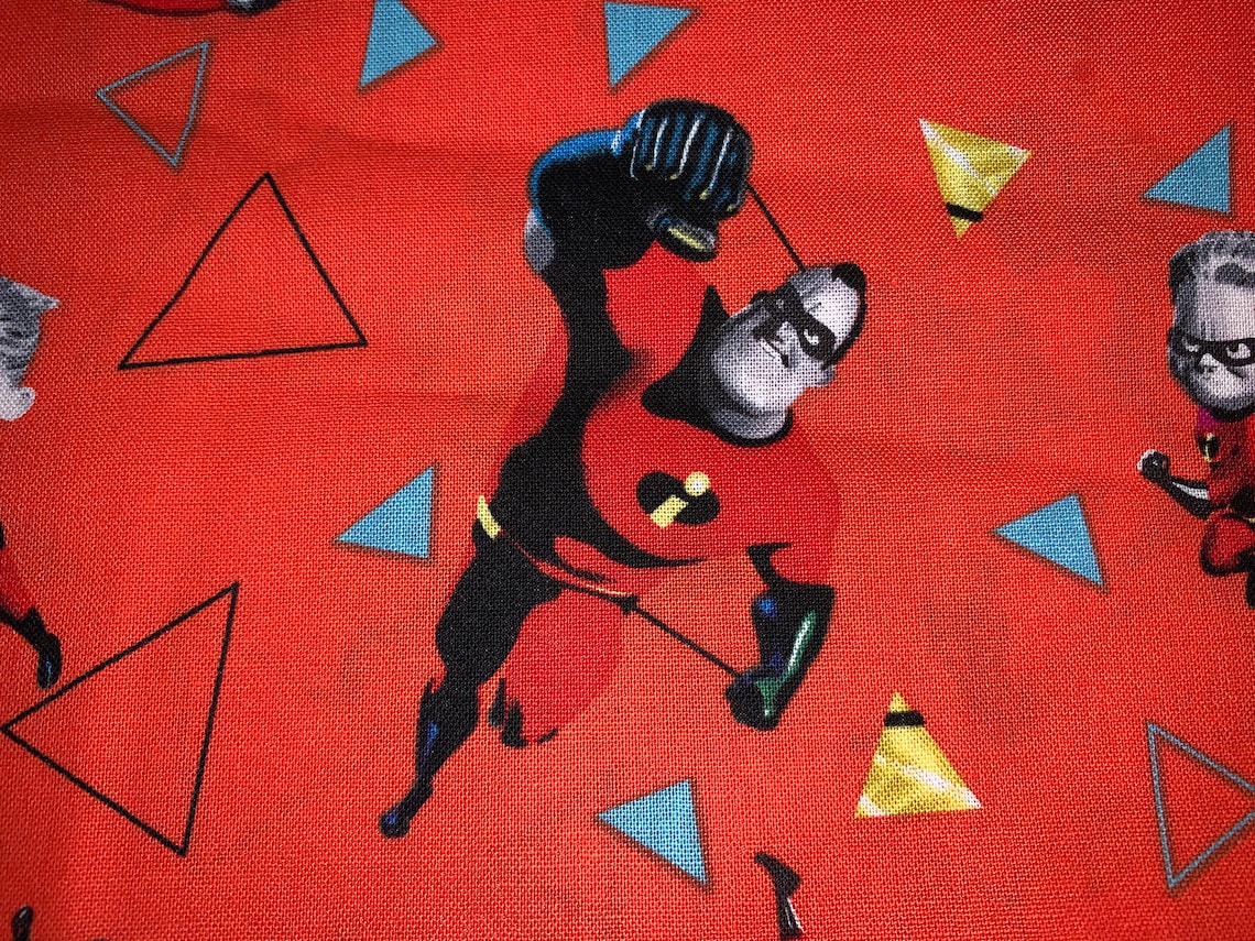 Super Hero Mr. Incredible Fabric Sold by FQ 18"x21" More Available - Etsy