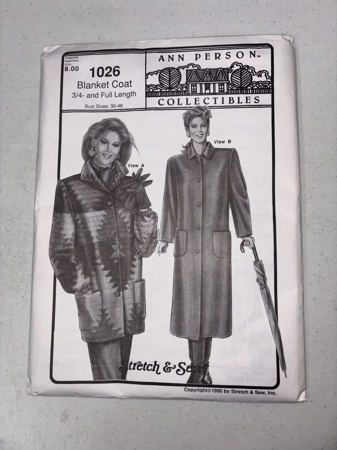 Vintage NEW Ann Person Collectibles Blanket Coat Pattern 1026 Uncut - Etsy