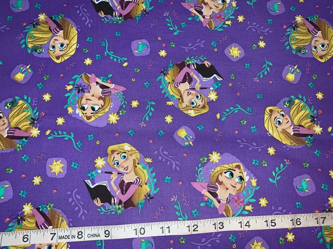 Clearance Rapunzel Tangled Purple Fabric Sold by FQ 18"x21" More ...