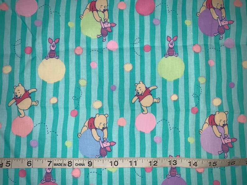 Disney Winnie the Pooh/piglet Stripes Fabric Sold by FQ | Etsy