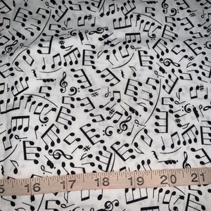 New Musical Notes 100% Cotton Fabric 19"l X 44"w Last Piece - Etsy
