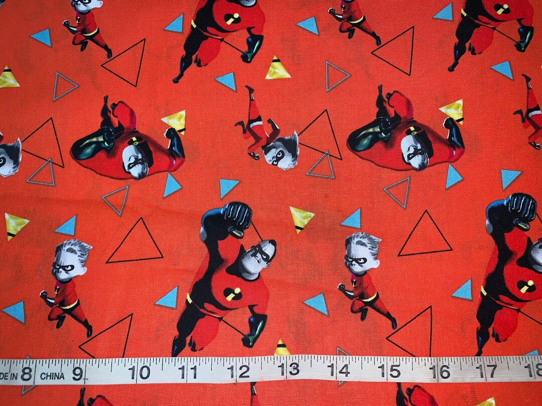 Super Hero Mr. Incredible Fabric Sold by FQ 18"x21" More Available - Etsy