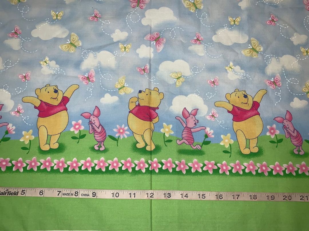 Disney Winnie the Pooh/piglet Double Border Sold by 1/2 Yard 18"l X 44 ...