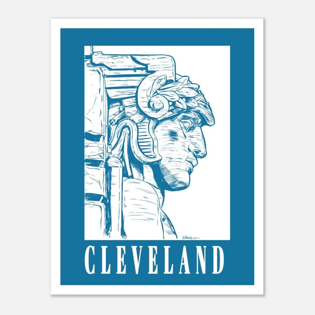 PRINT- Cleveland Guardian Statue 11x14 Print - Etsy