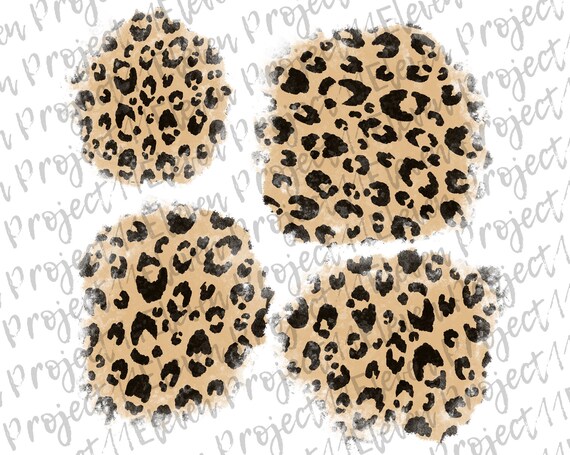 NEW Distressed Leopard Print Patches PNG Sublimation | Etsy