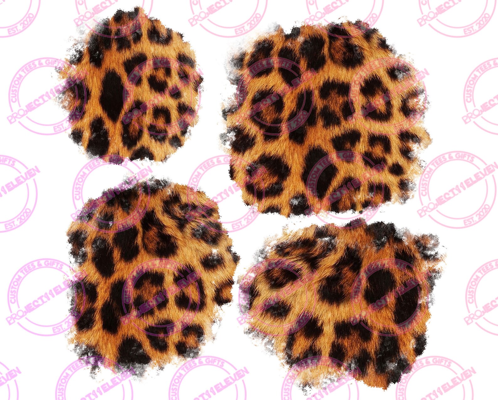 NEW Furry Texture Leopard Print Patches PNG Sublimation | Etsy