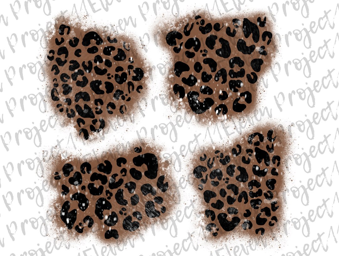 DISTRESSED Leopard Print Patches PNG | Sublimation | Tshirt Design ...