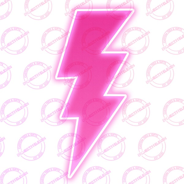 Pink Lightning Bolt Png - Etsy
