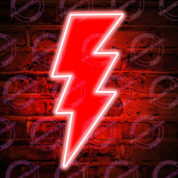 Red Lightning Bolt Png - Etsy