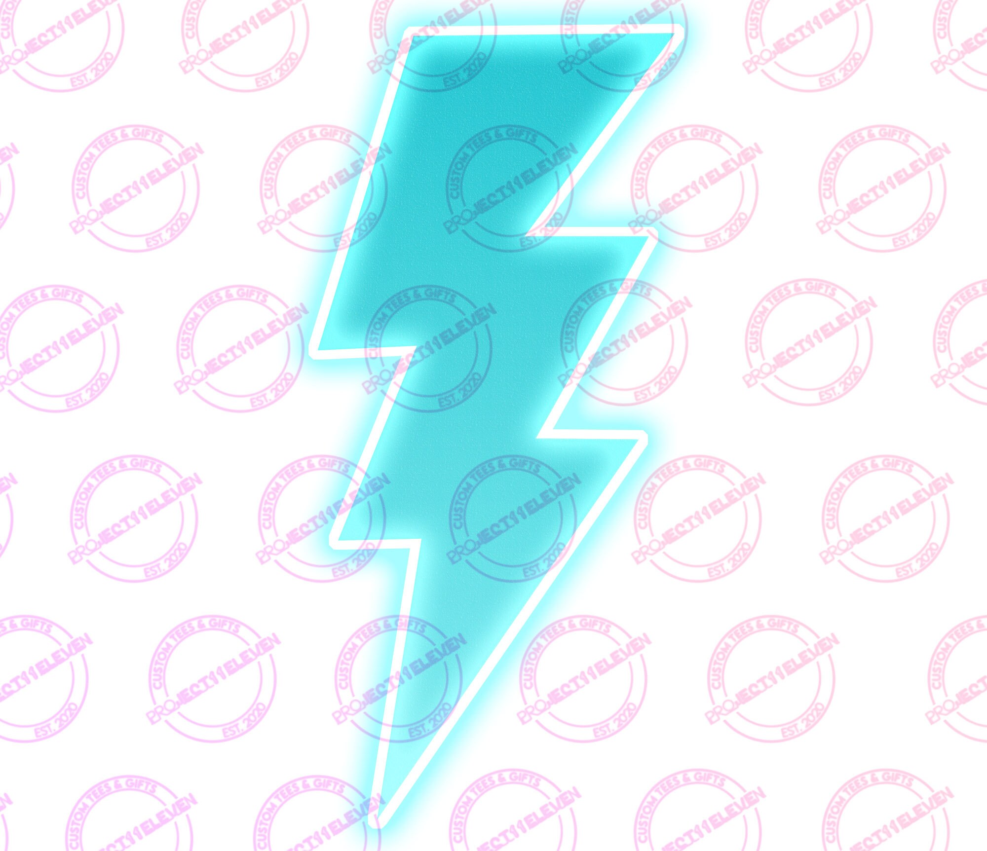 NEON Turquoise Ombre Lightning Bolt Design PNG SUBLIMATION - Etsy