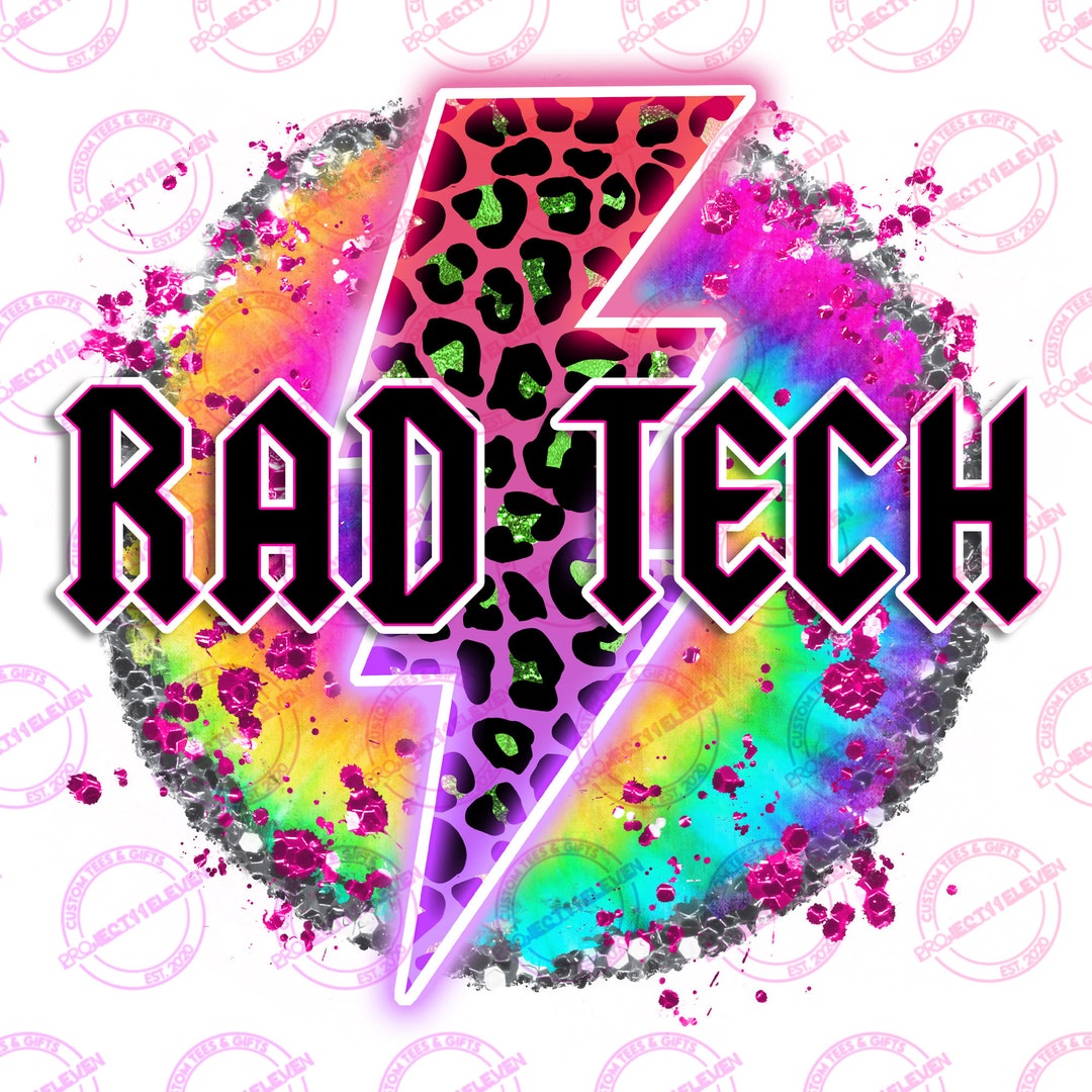 Tiedye Glitter Rad Tech PNG SUBLIMATION Instant Download Commercial Use ...
