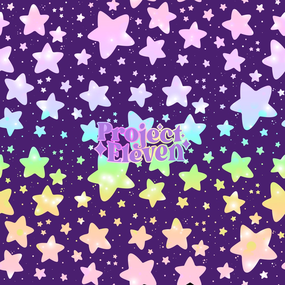 Purple Rainbow Stars Seamless Repeating Pattern | COMMERCIAL USE ...