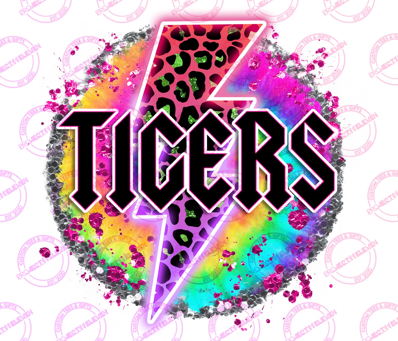 Tiedye Glitter TIGERS PNG SUBLIMATION Instant Download - Etsy
