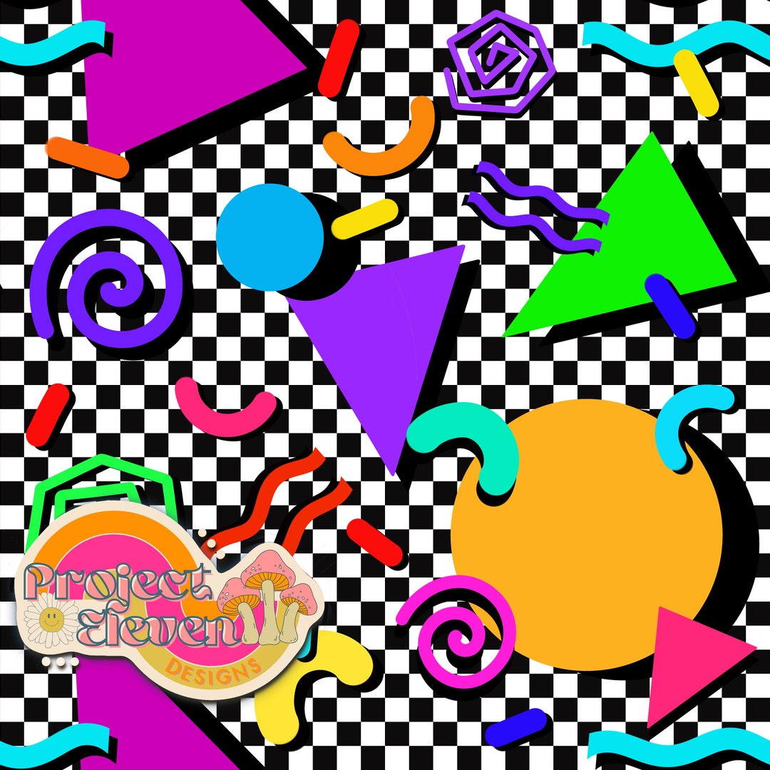 80s 90s Seamless Repeating Pattern | COMMERCIAL USE | Fabric | Tiling ...