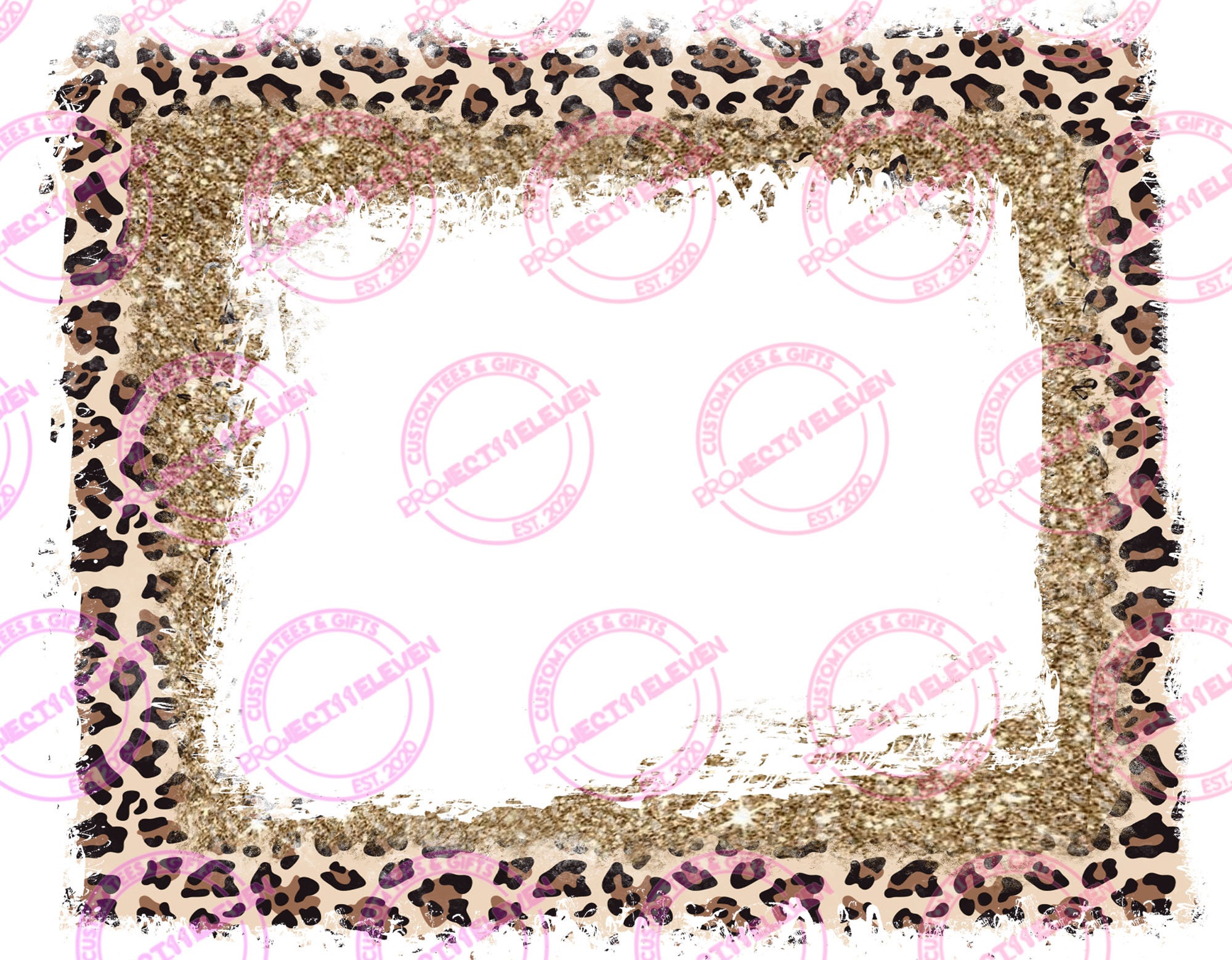 Pink Cheetah Print Border