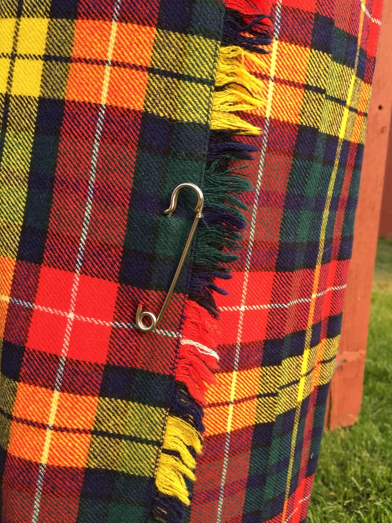 Vintage Tartan Plaid Skirt Kilt Laird-portch Scotland Small Tartan Wool ...