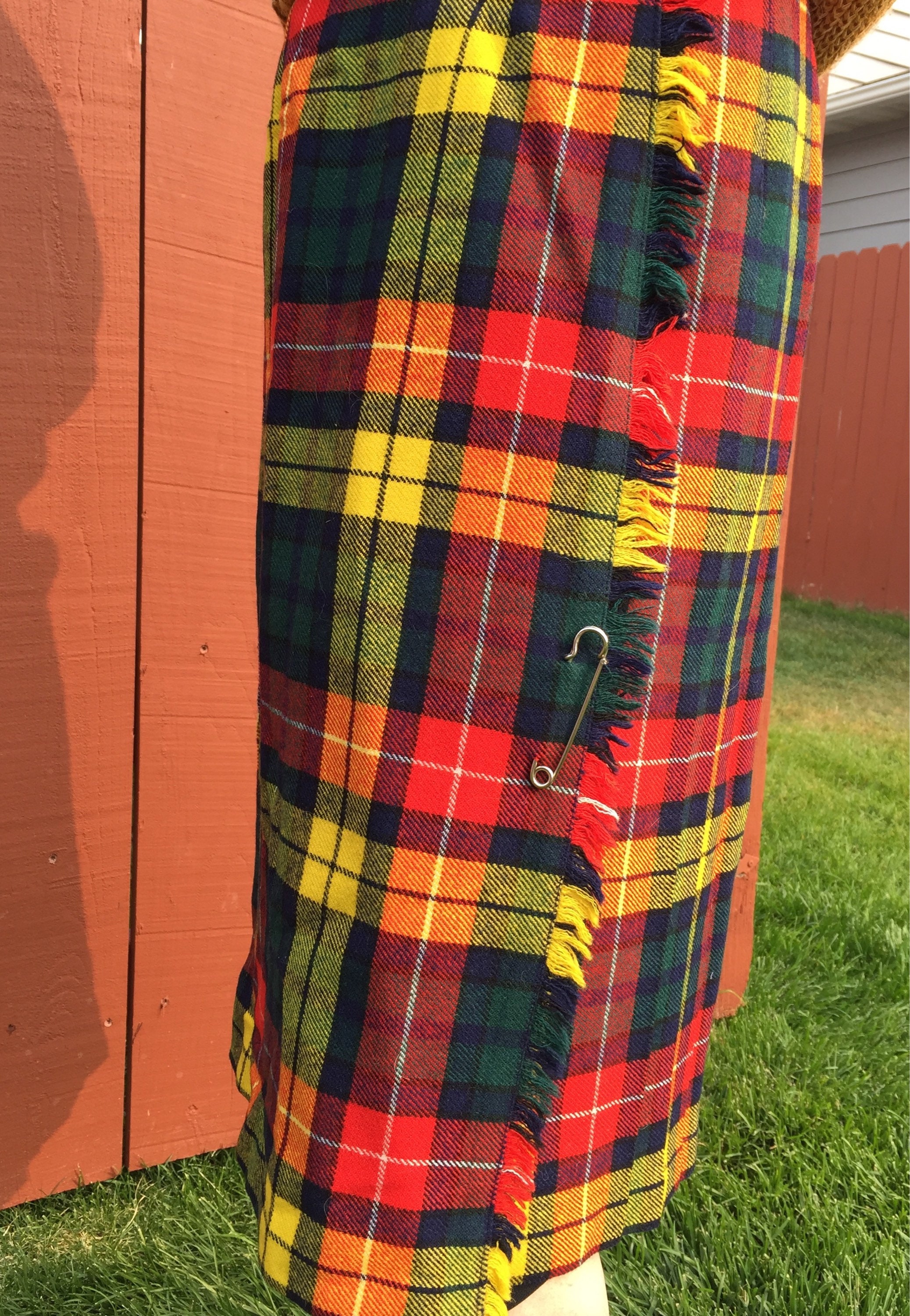 Vintage Tartan Plaid Skirt Kilt Laird-portch Scotland Small Tartan Wool ...