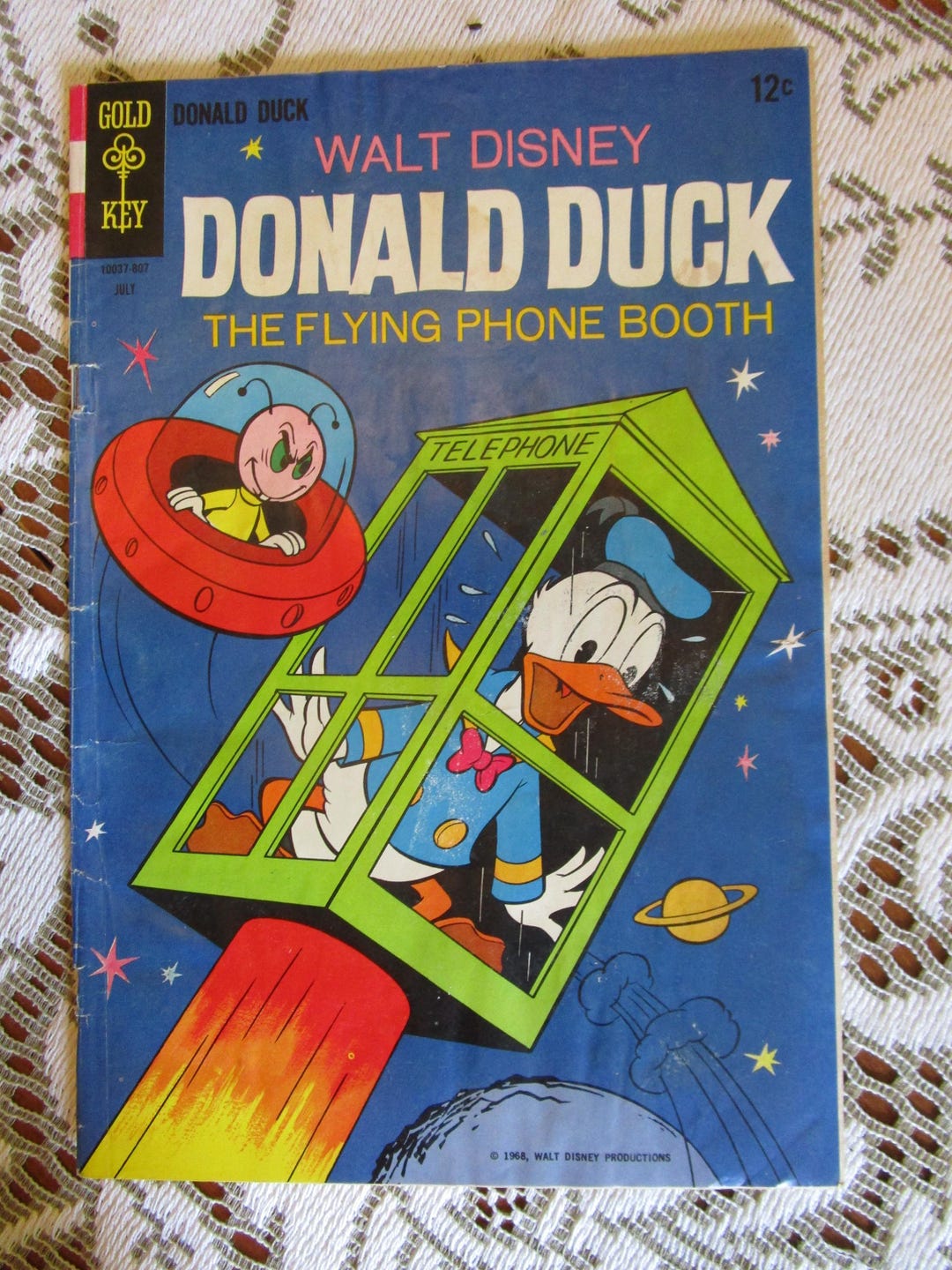 1968 Walt Disney Donald Duck the Flying Phone Booth Gold Key Comic Book ...