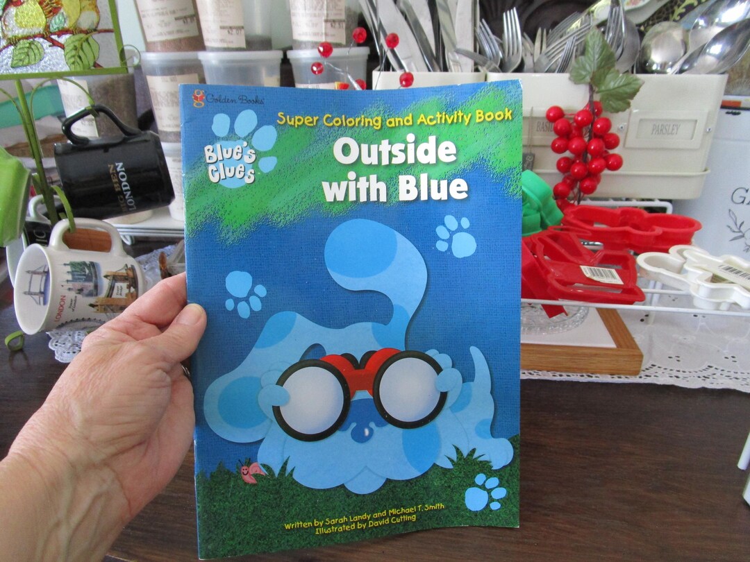 2001 Blues Clues Super Coloring Activity Book Outside With Blue SC Book ...
