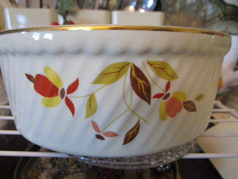 Vintage Halls Superior Quality Kitchenware Autumn Leaf Shuffle ...