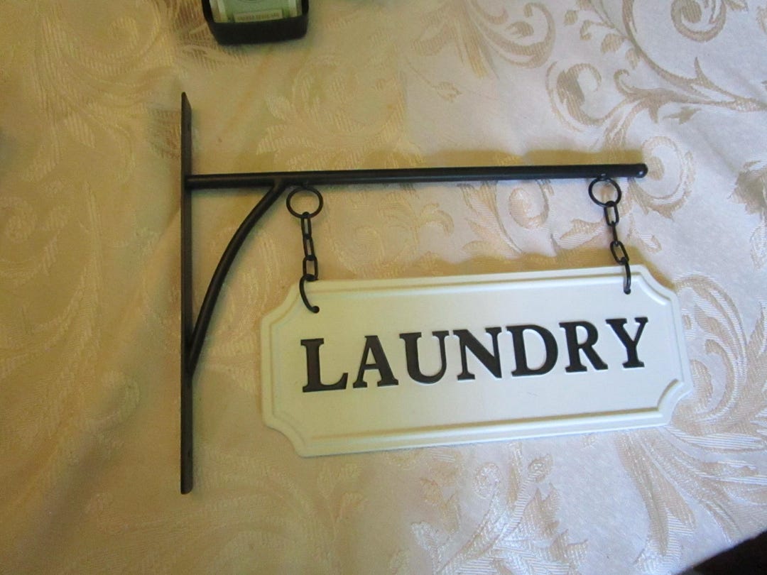 Metal Laundry Sign to Hang on the Wall Black and White - Etsy