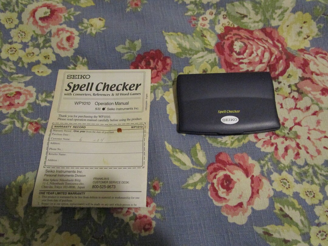 Vintage Seiko Spell Checker - Etsy