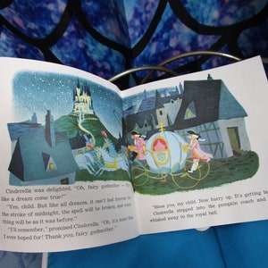 RARE 1977 Walt Disney Cinderella See Hear Read Book and Cassette Tape ...