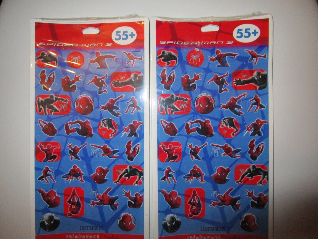 Vintage Hallmark Spider Man 3 Sickers 2 Packages 110 Stickers - Etsy