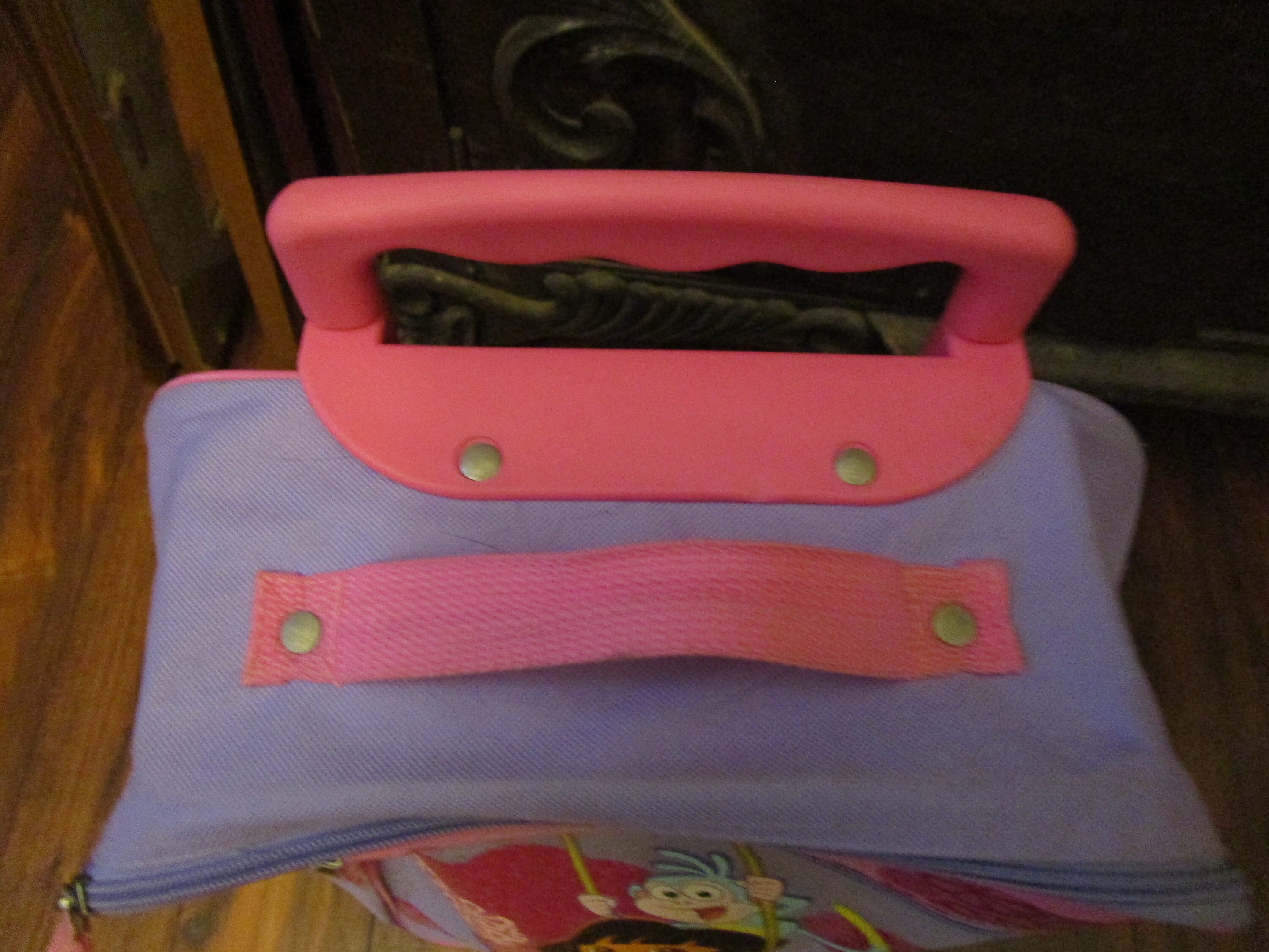 RARE 1990 Dora Playground Friends Suitcase on Wheels Pull up Down ...