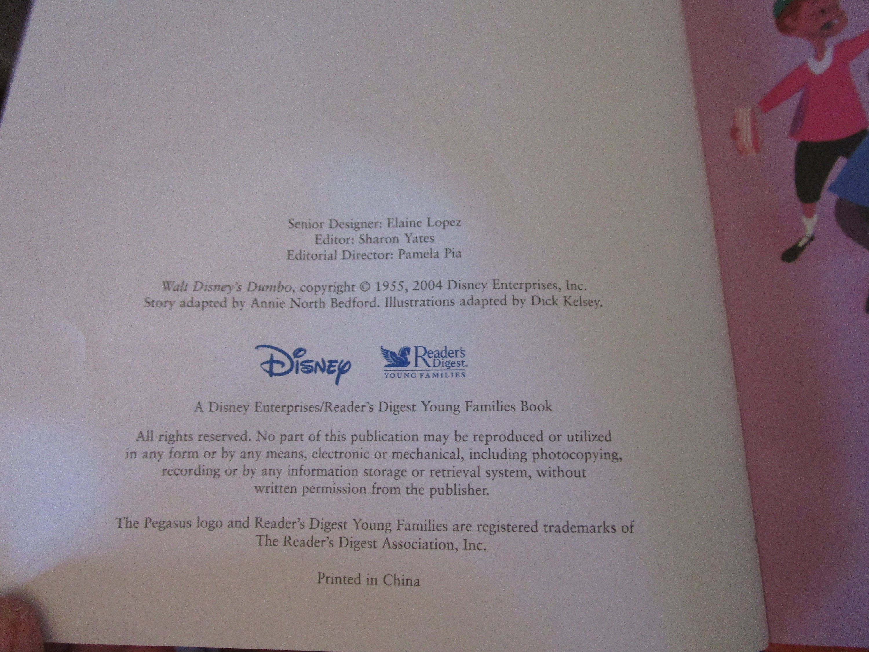 2004 Walt Disney's Dumbo Storybook Favorites Reader's Digest Young ...