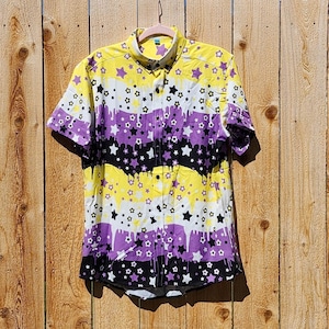 Nonbinary Star Drip Pride Button-up (made-to-order) - Etsy