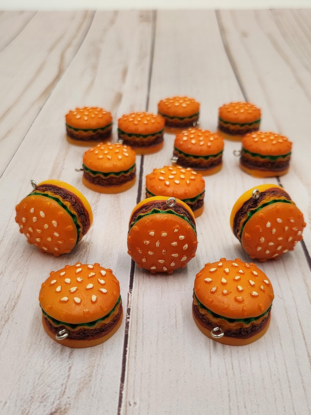 Cute Resin Burger Charms - Etsy