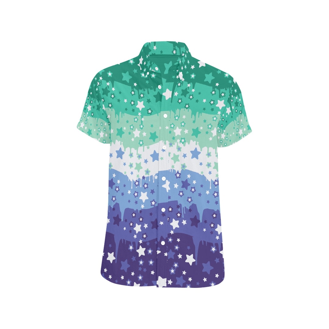 MLM Star Drip Pride Button-up made-to-order - Etsy