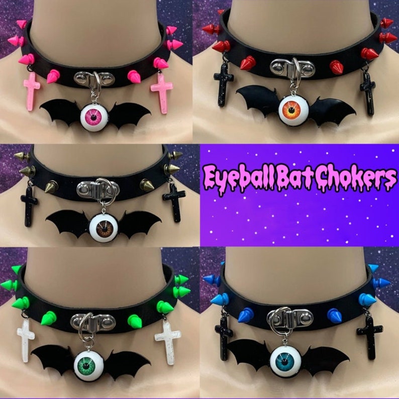 Eyeball Bat Choker - Etsy