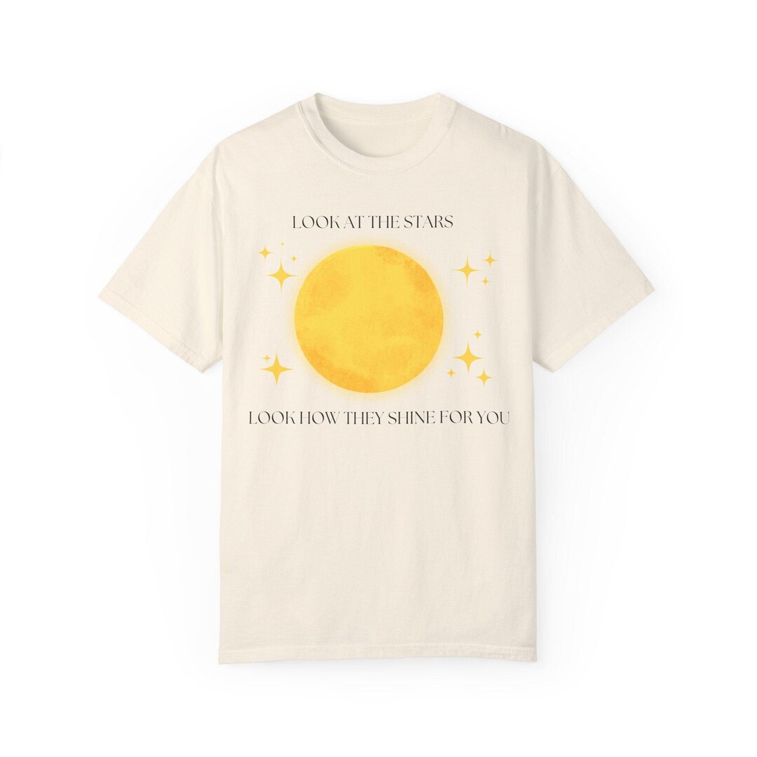 Coldplay Yellow Lyrics Unisex T-shirt, Music Concert Tee, Band ...