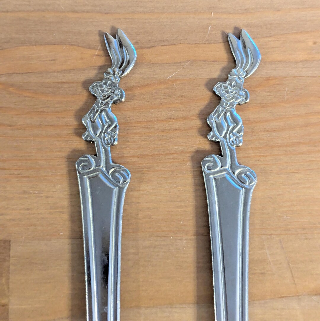 NESTLE NESQUIK QUIK Bunny Rabbit Spoons Set of 2 Stainless Steel ...