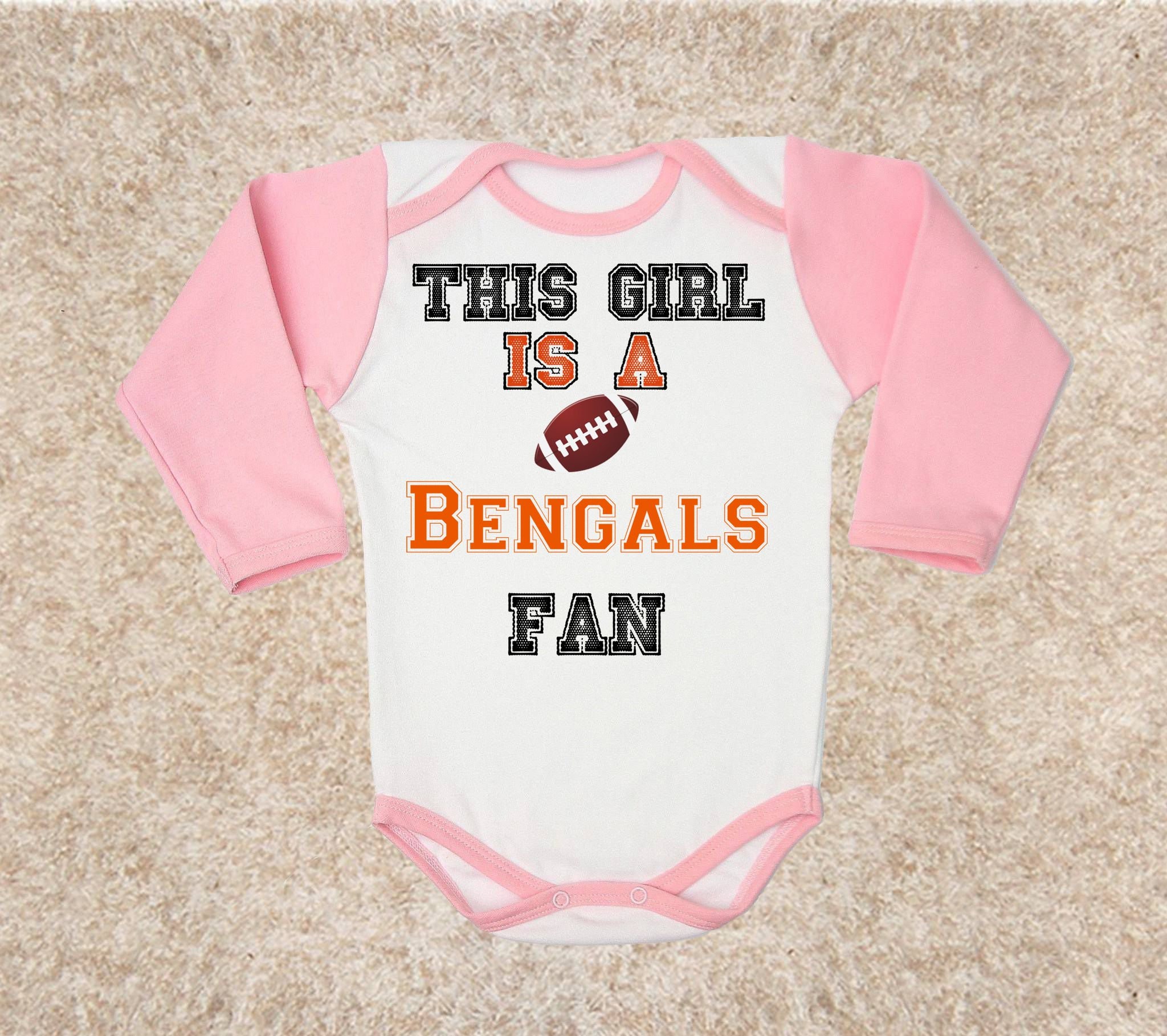 This girl Bengals logo FAN baby body bodysuit clothing girl | Etsy