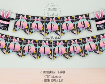 Magic Show Banner Magician Birthday Party - Etsy