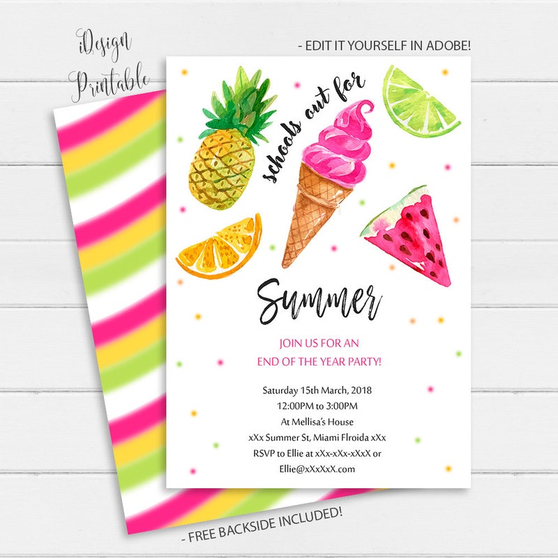 Summer Invitations - Etsy