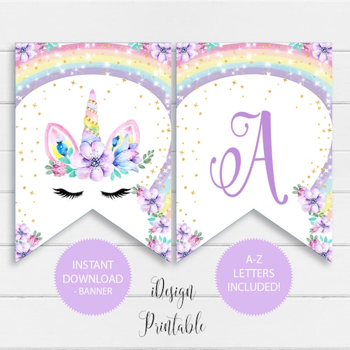 Unicorn Banner. Unicorn Birthday Party. Unicorn Party | Etsy
