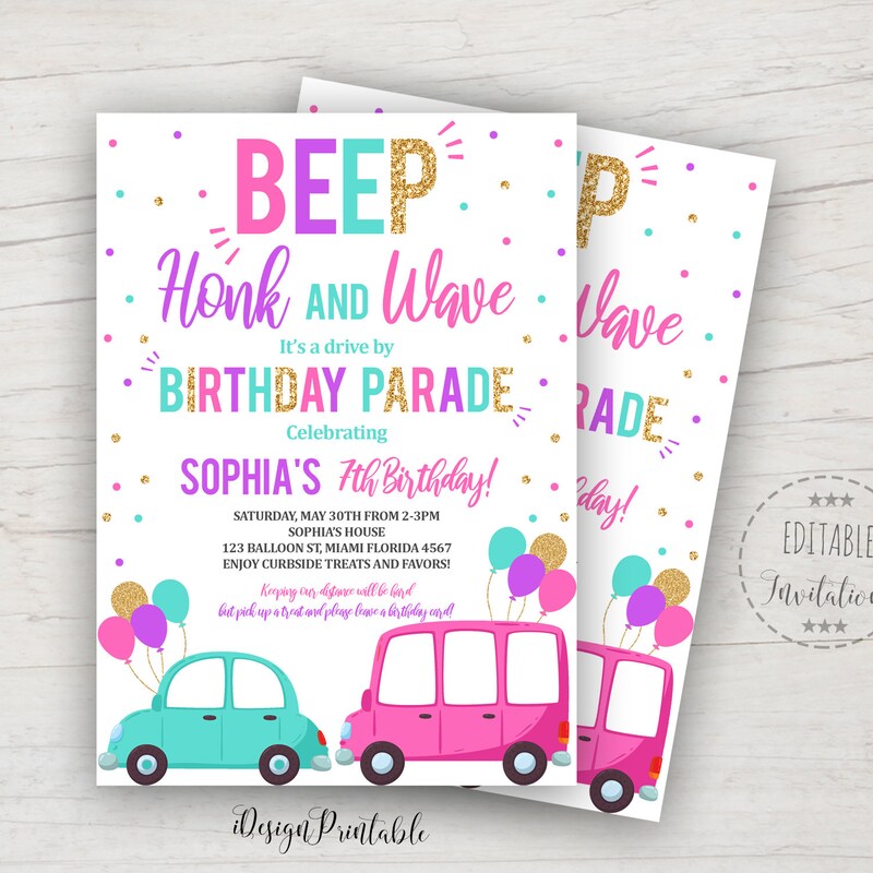 Drive in Invitation - Etsy