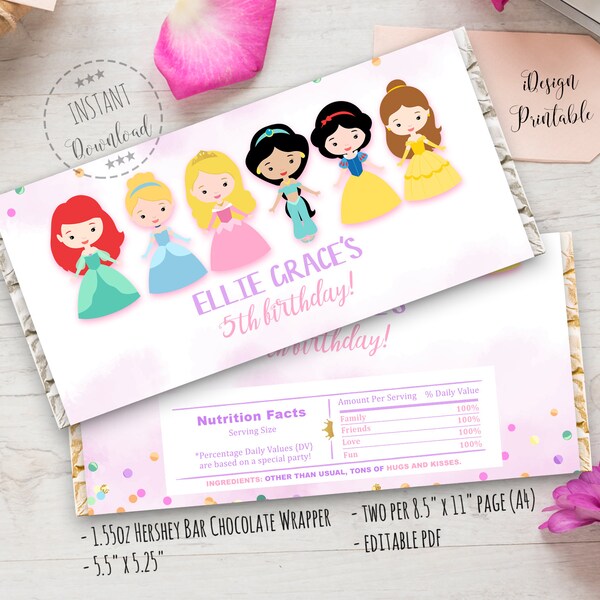 Princess Candy Bar - Etsy