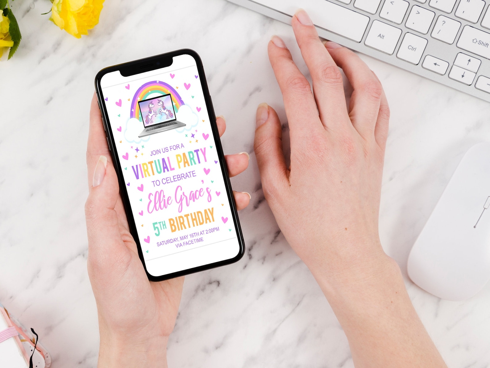 Virtual Invitation Virtual Party Invitation Text or Print | Etsy