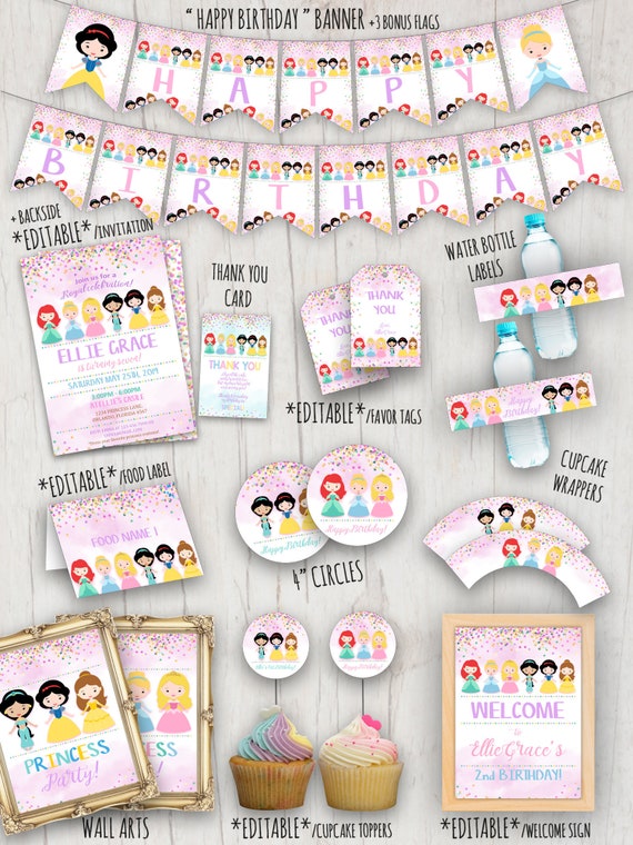 Princess Party Package Princess Birthday Package Magical - Etsy