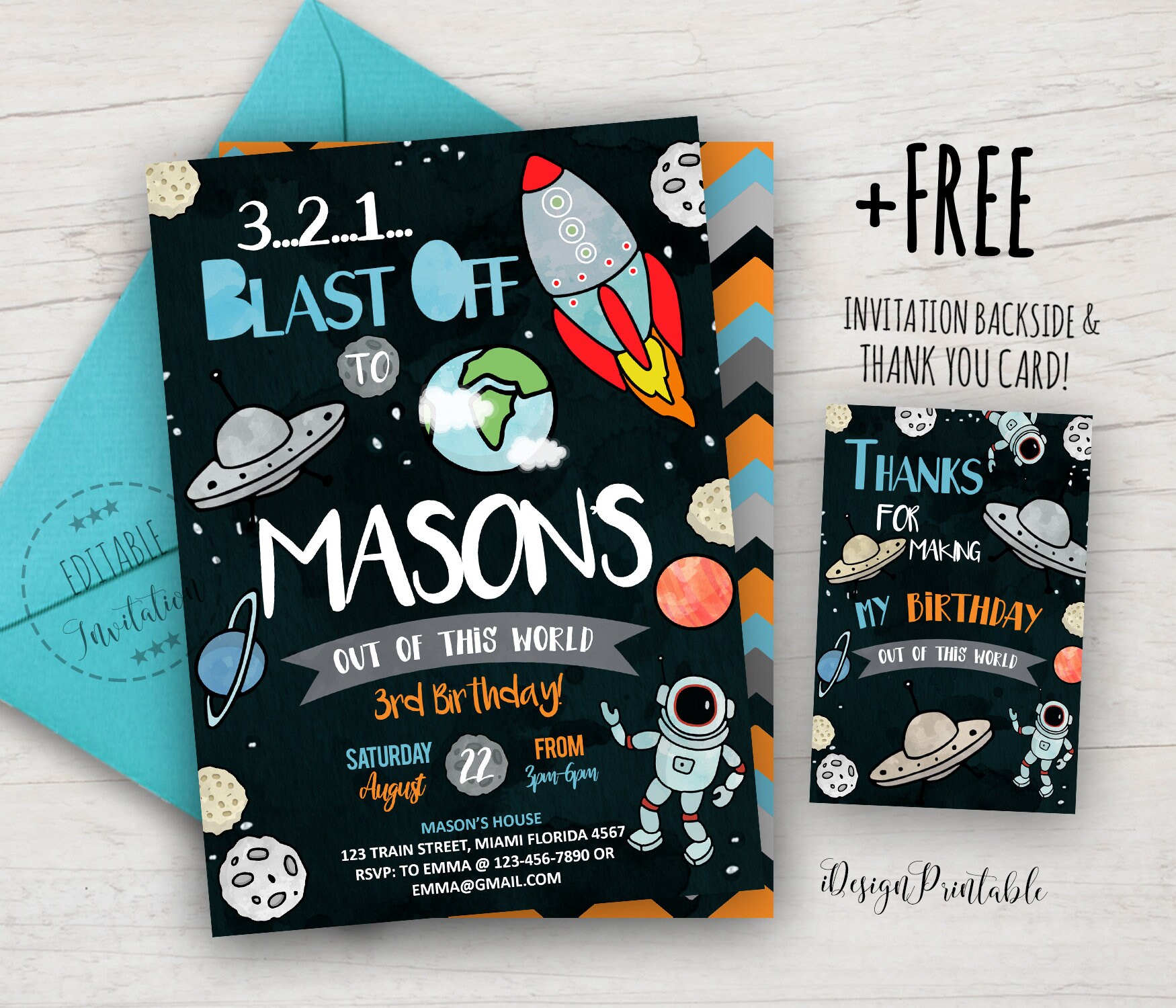 Astronaut Invitations