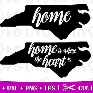 North Carolina Home Svg, NC Svg, Home Svg, Instant Download, Cricut ...