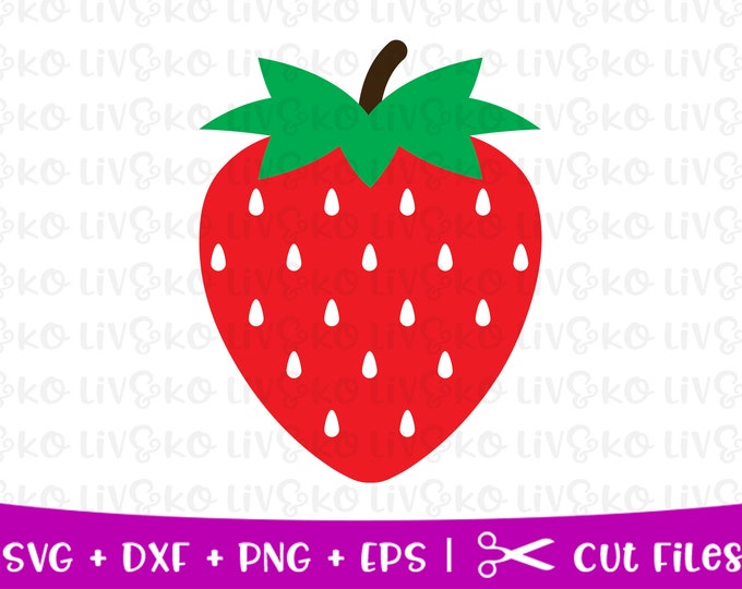 Strawberry Svg Strawberry Cut File Strawberry Digital - Etsy