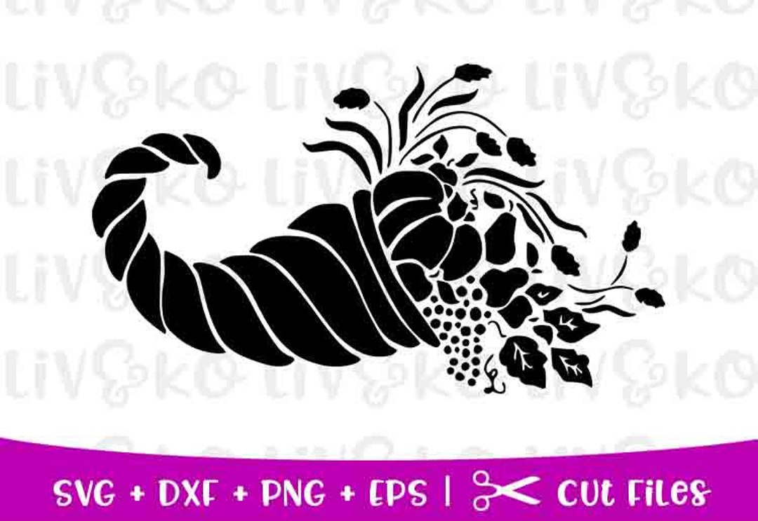 Cornucopia Svg, Cornucopia Silhouette, Cornucopia Png, Cornucopia Cut ...